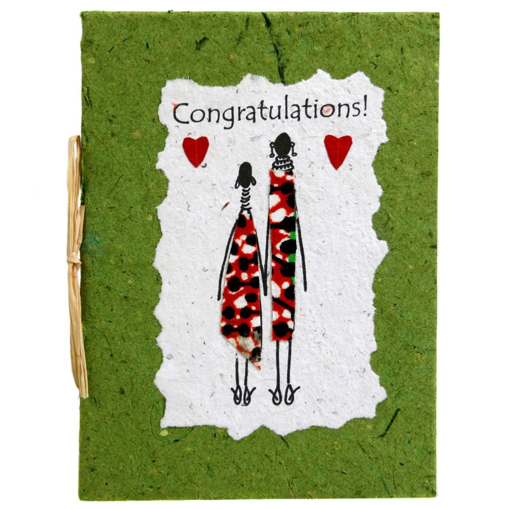 Congratulations card, green